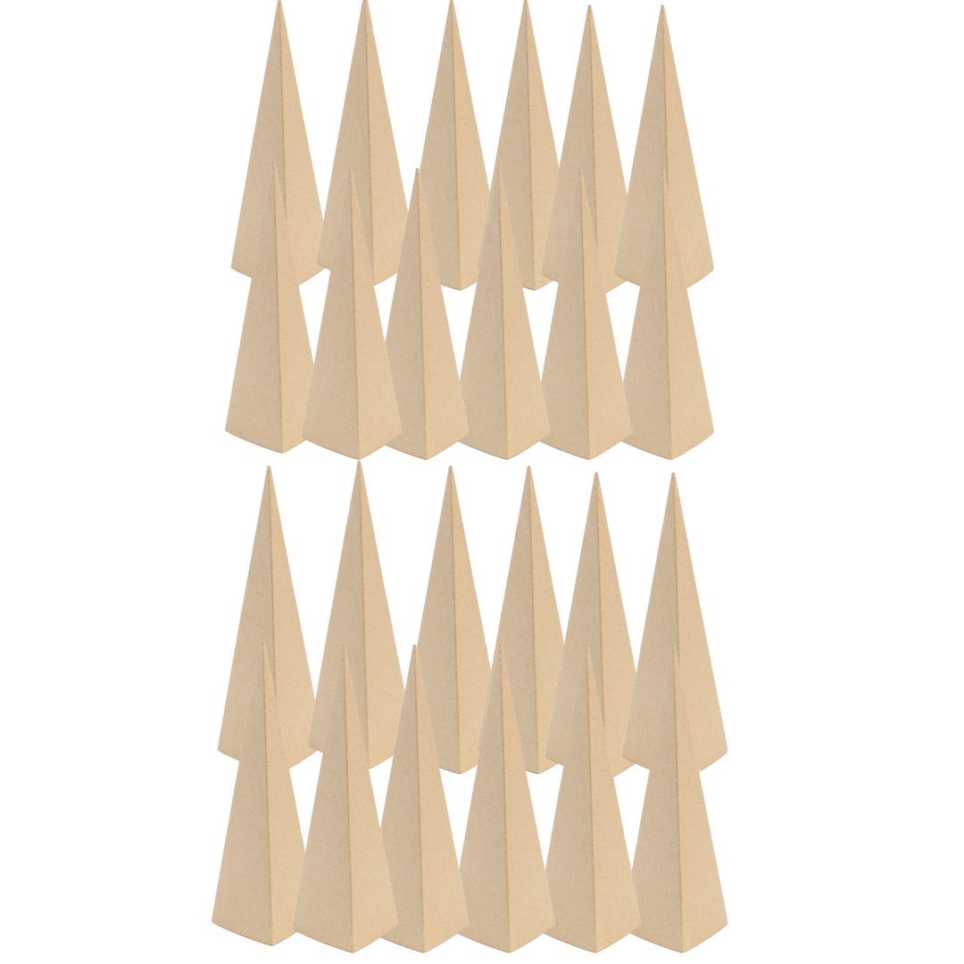 XL- DIY Paper Mache Triangle Craft Cones Oversize Set-18 X 6 Inches ...