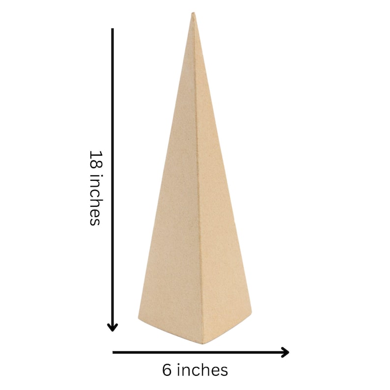 XL- DIY Paper Mache Triangle Craft Cones Oversize Set-18 X 6 Inches ...