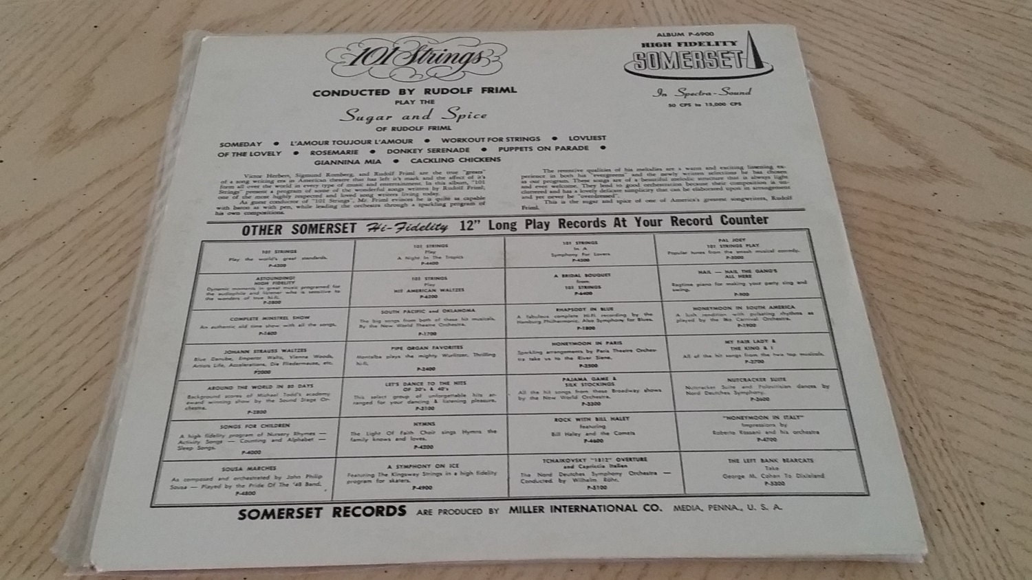 101 Strings Play the Sugar and Spice of Rudolph Friml, Price Includes ...