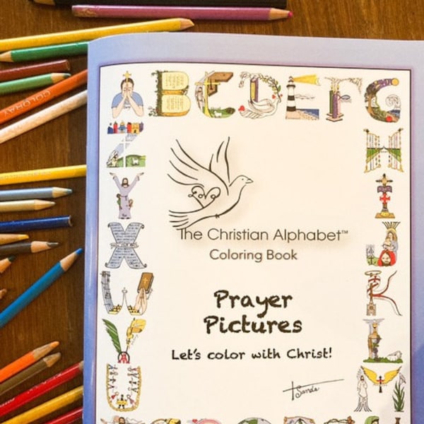Christian Alphabet Coloring Pages - Etsy