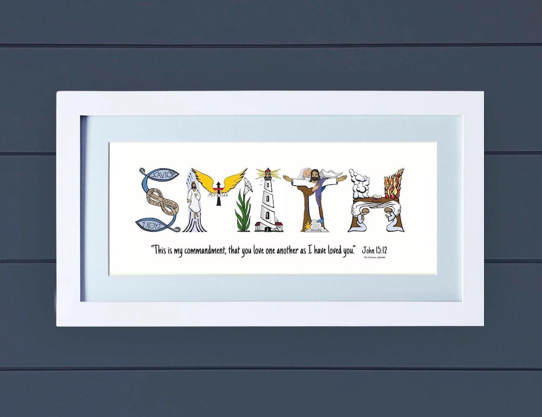 Christian Name Art Printable – Digital Download With Bible Verse - Etsy