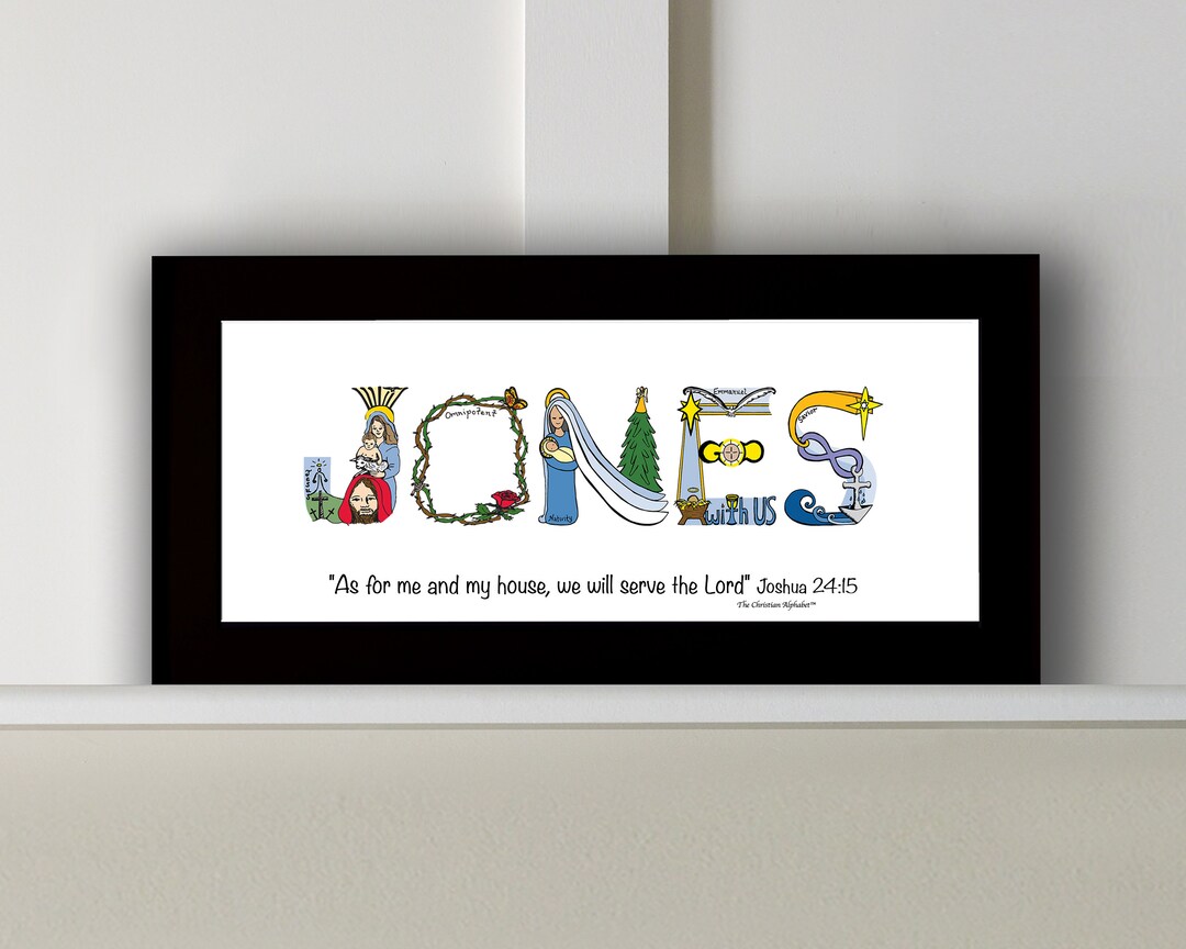 Family Name Art Personalized Bible Verse Sign for Christmas From the ...