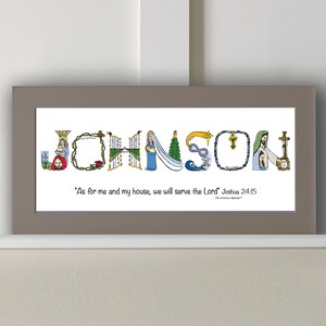 Family Name Art Personalized Bible Verse Sign for Christmas From the ...