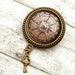 Compass Brooch in Bronze Brown, Nautical, Navigation, Shipping, Shell ...