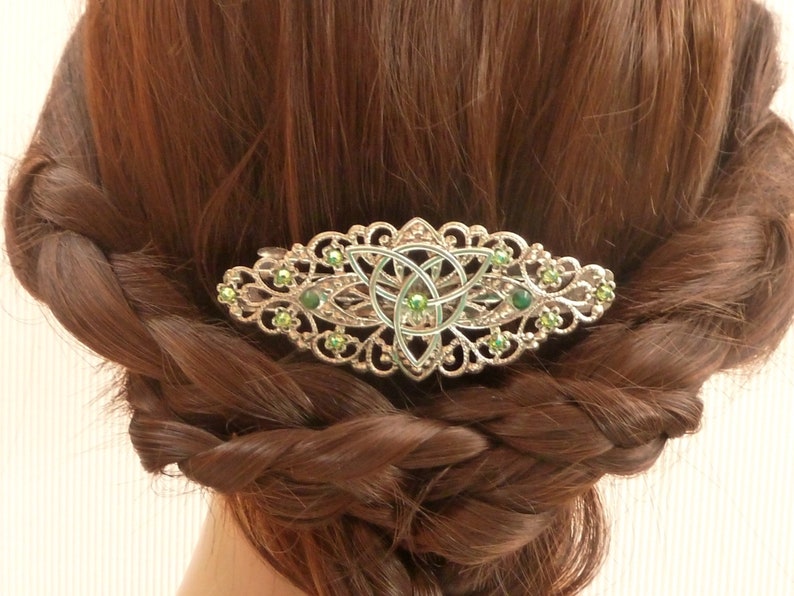 Ireland Hair Clip With Celtic Knots Silver Colored Gift Idea Woman - Etsy