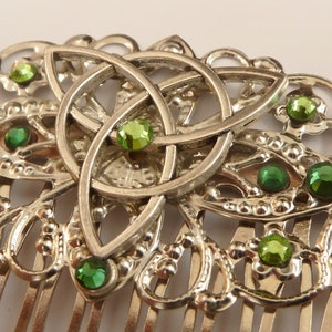 Wide Hair Comb With Celtic Knots Silver Ireland Hair Accessories Bridal ...