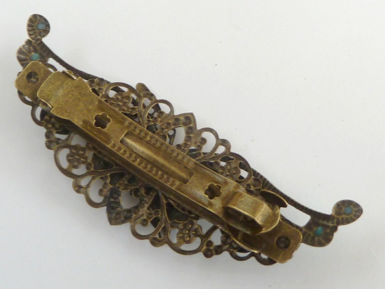 Wide Barrette Art Deco Style Butterfly Hand-painted Unique - Etsy