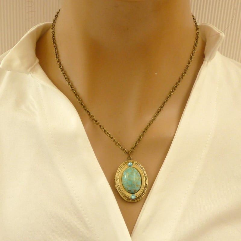 Turquoise Lockets - Etsy