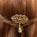 Small Hair Clip in Ireland Style With Celtic Knots Green Bronze Colored ...
