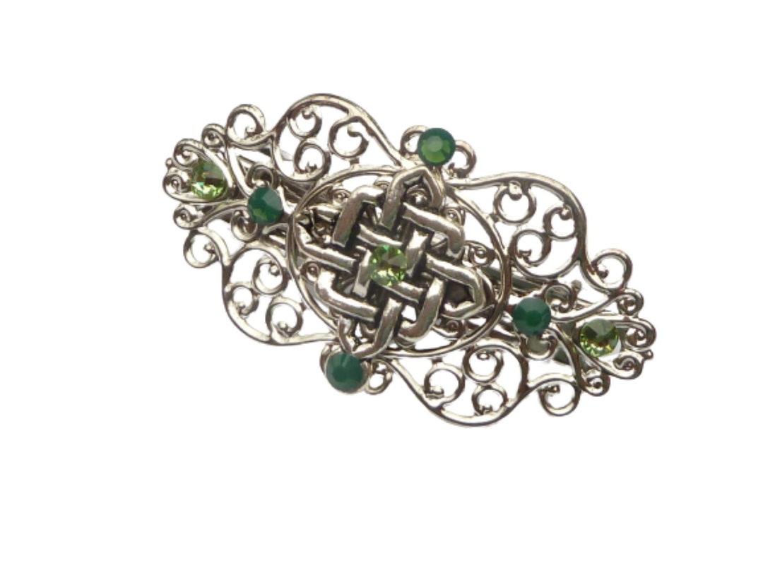 Small Hair Clip With Celtic Knots Silver Colored Ireland Hair ...