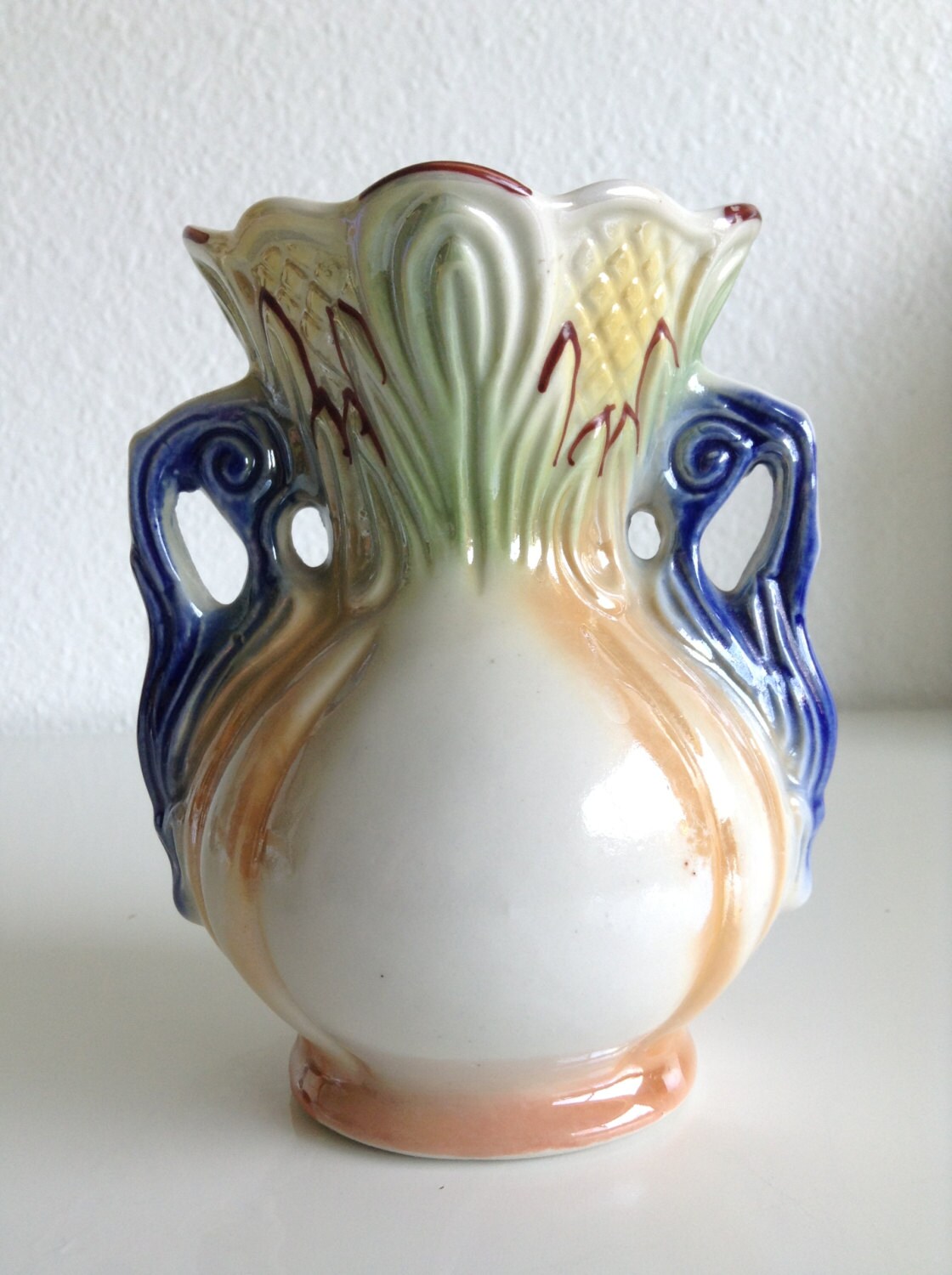 Vintage Vase, Brazilian Lusterware - Etsy