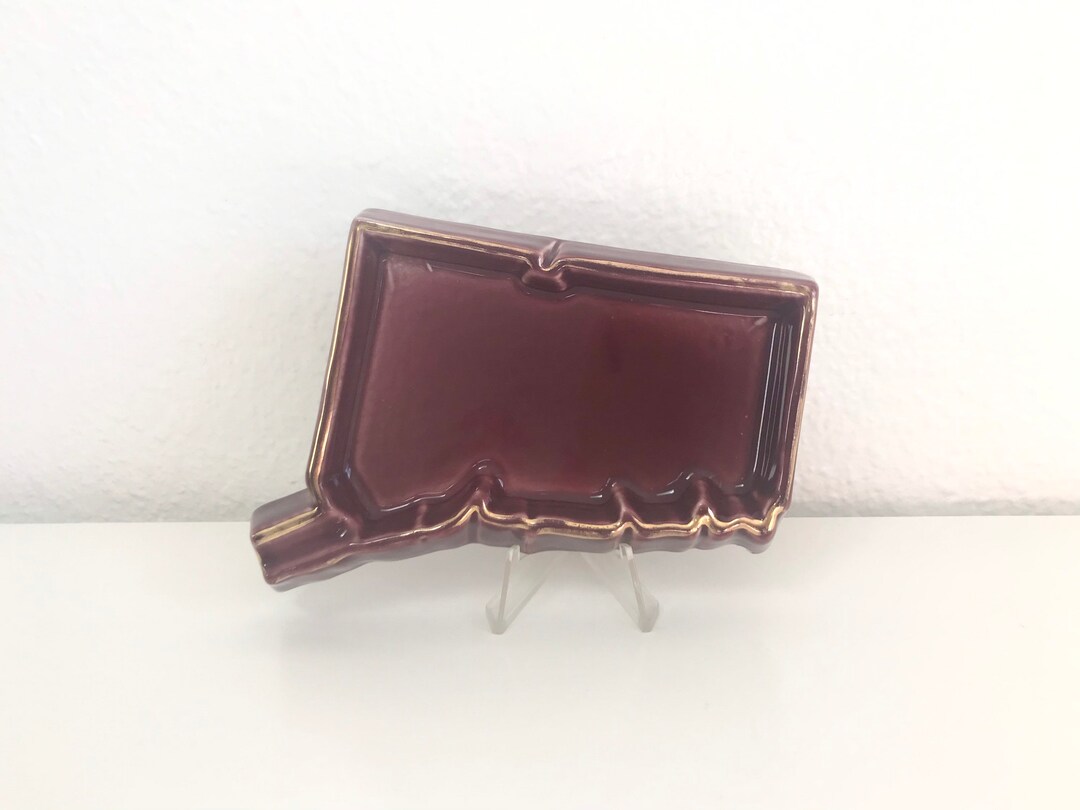 Rare Vintage Connecticut Ashtray, emrich's State of the Union by Hyalyn ...