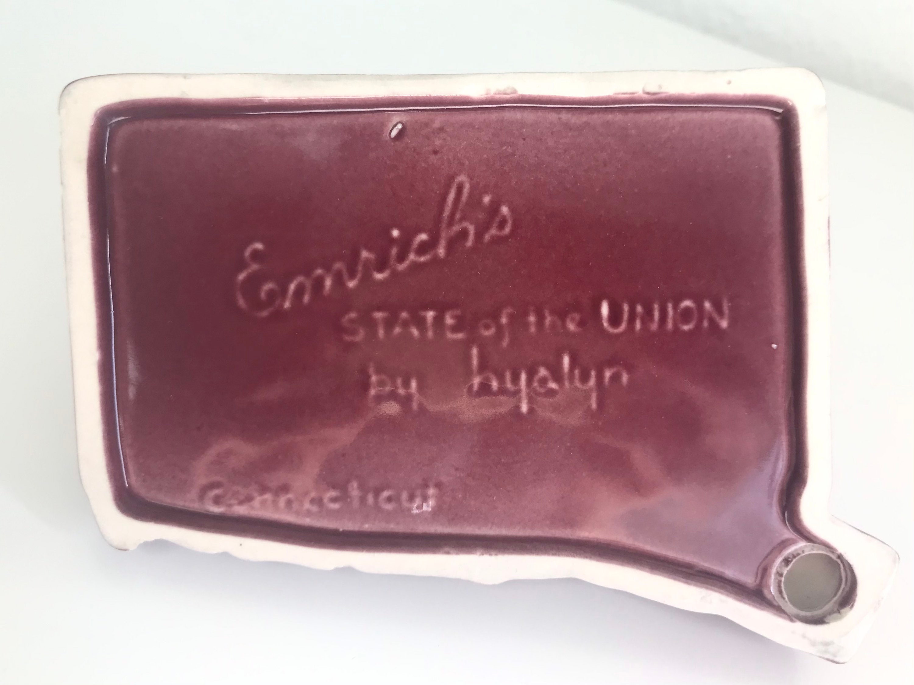 Rare Vintage Connecticut Ashtray emrich's State of - Etsy