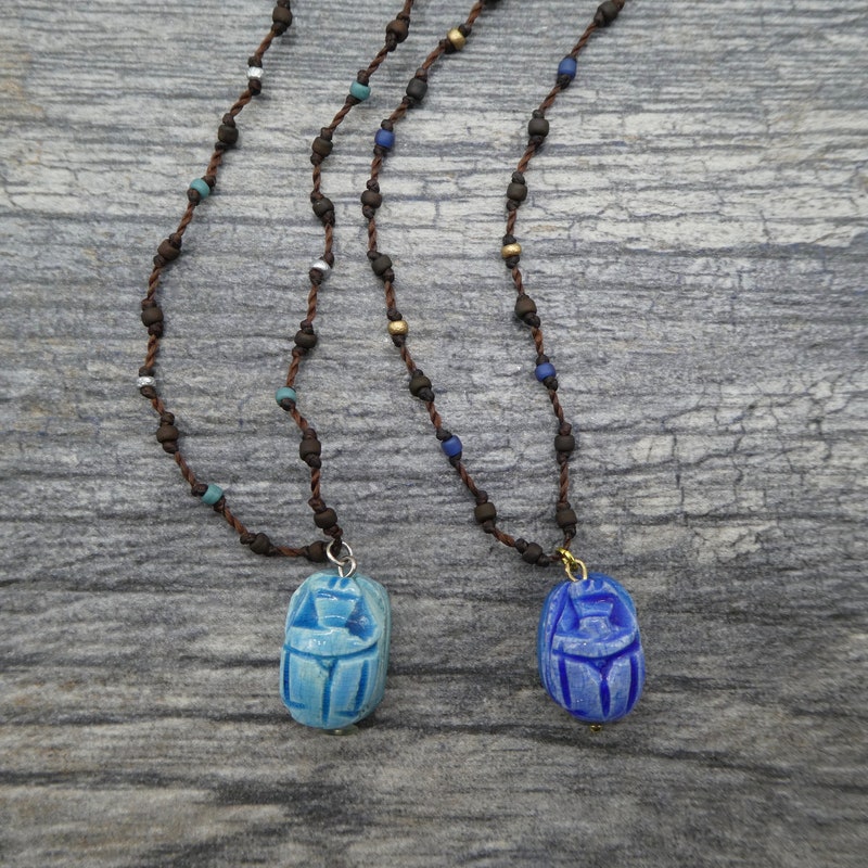 Scarab Necklace - Etsy