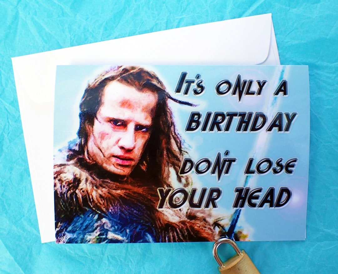 Highlander Birthday Card Kimwestart - Etsy