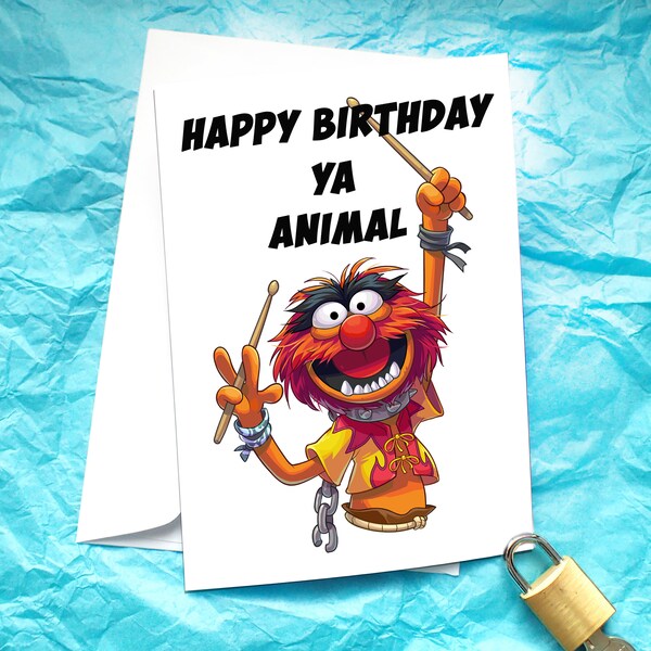 Muppet Animal Card - Etsy
