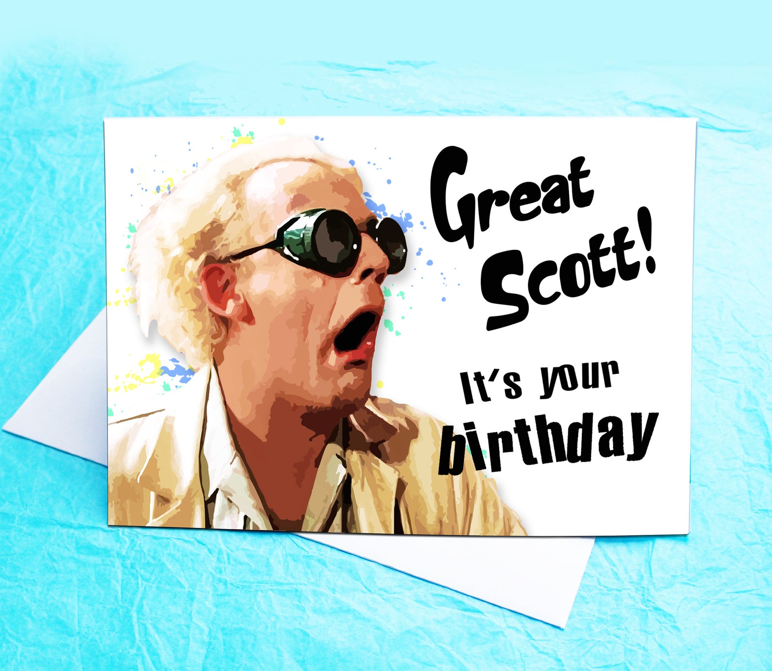 Great Scott Back to the Future Birthday Card - Etsy Polska Great Scott Back to the Future Birthday Card - Etsy Polska