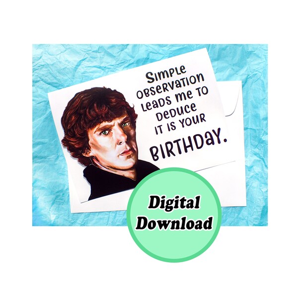Sherlock Holmes Card - Etsy