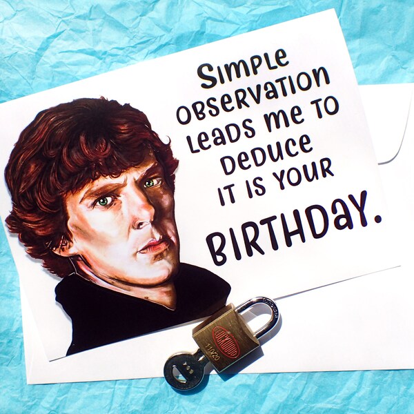 Sherlock Holmes Birthday Card - Etsy