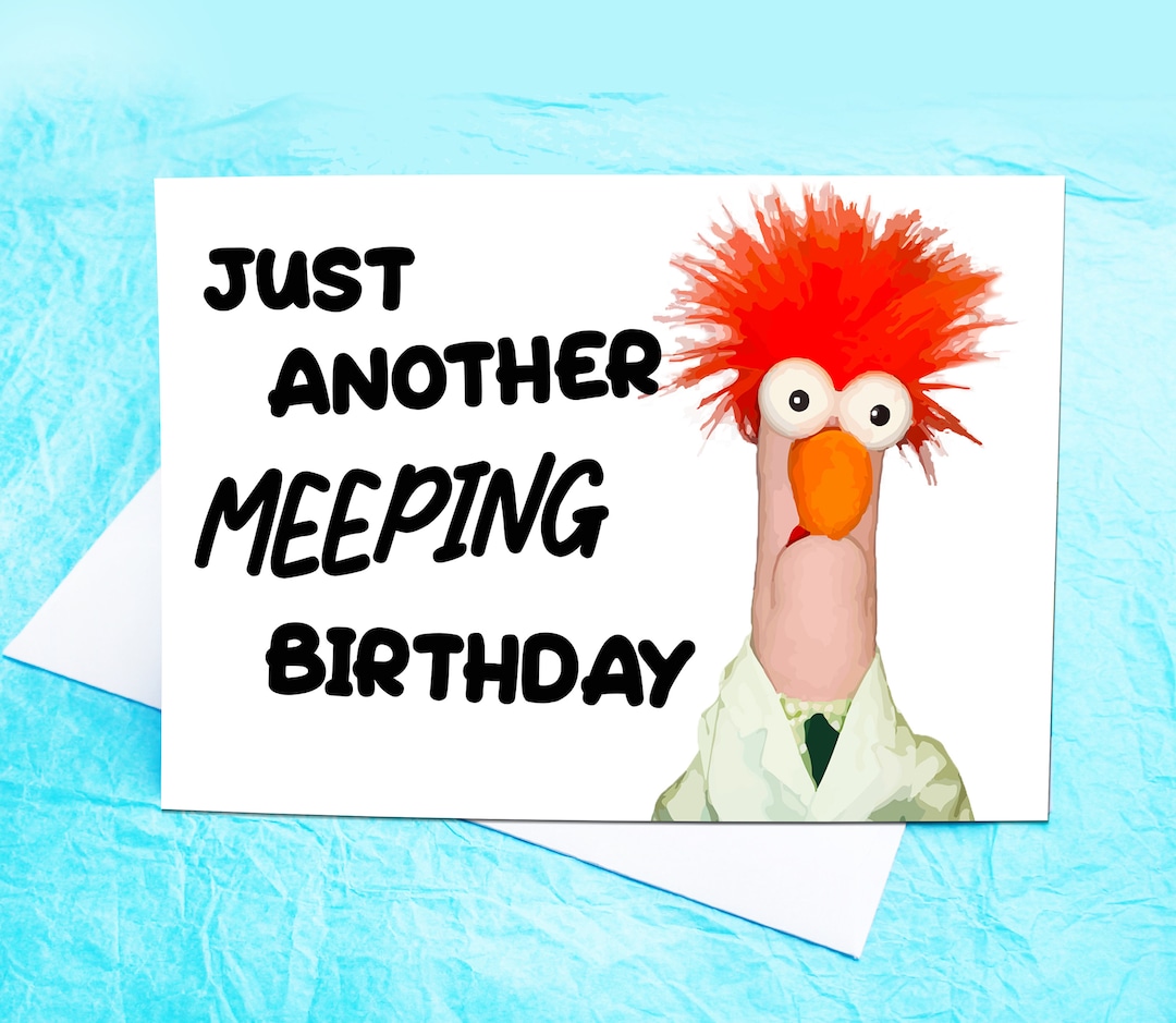 Beaker Meeping Birthday Card Kimwestart - Etsy