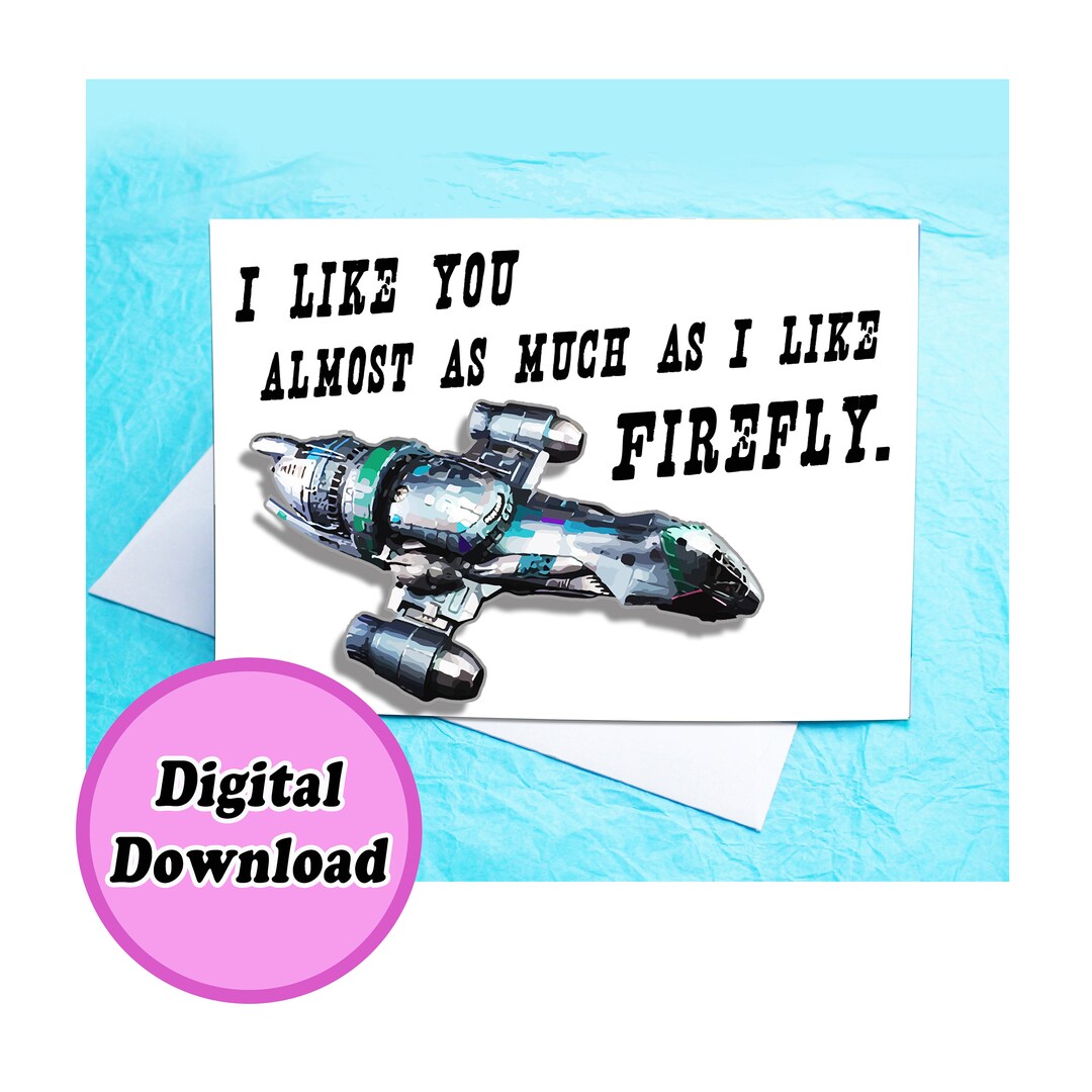 Instant Download Firefly Serenity Greeting Card Kimwestart - Etsy