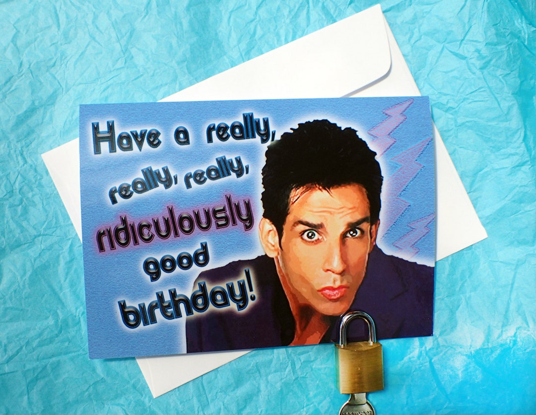 Zoolander Birthday Card - Etsy