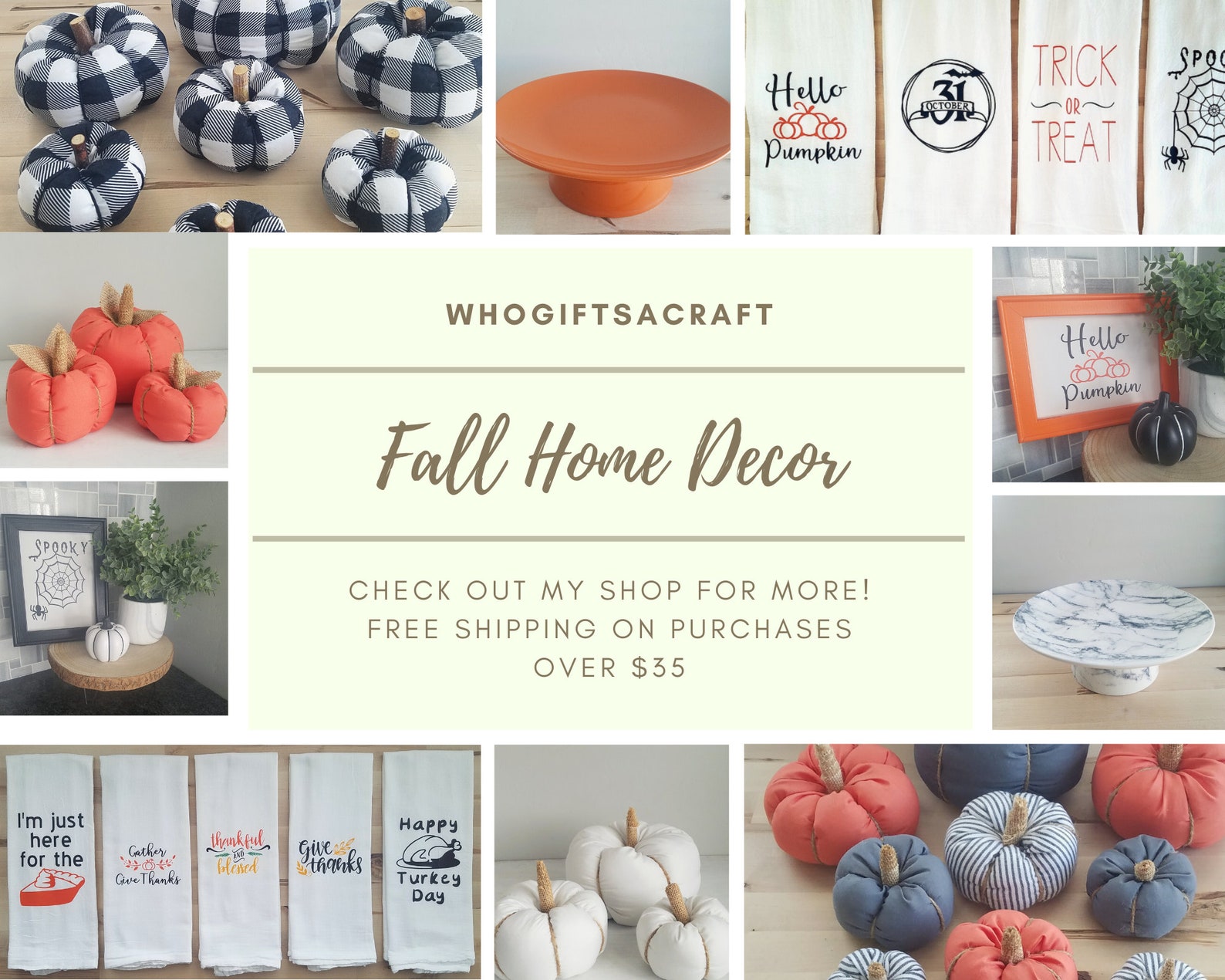 Set of 7 Pink and Black Fabric Pumpkins Farmhouse Fall Decor | Etsy