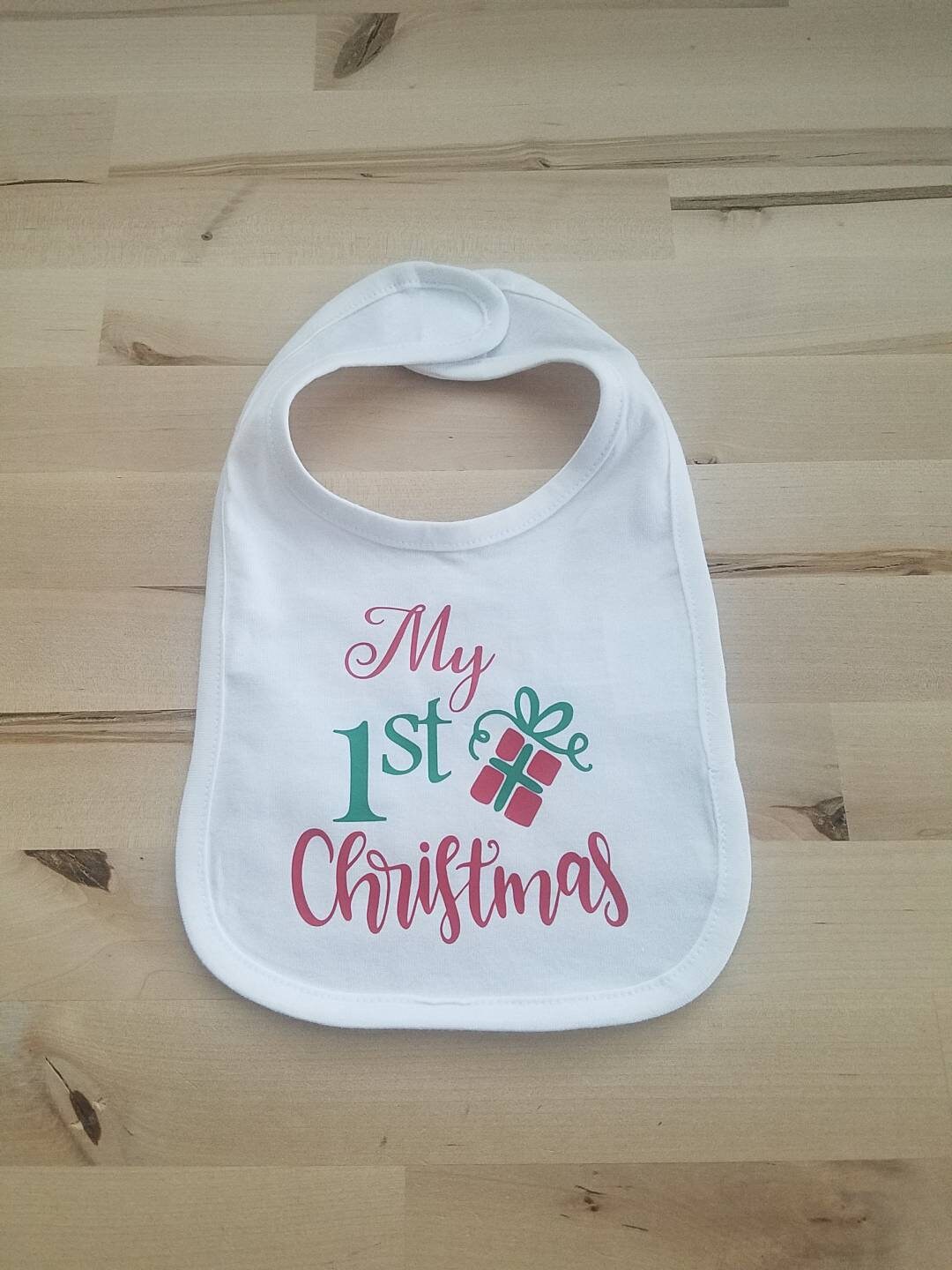 Christmas Baby Bib, My 1st Christmas Bib, Baby Bib, Baby Girl Bib, Baby ...