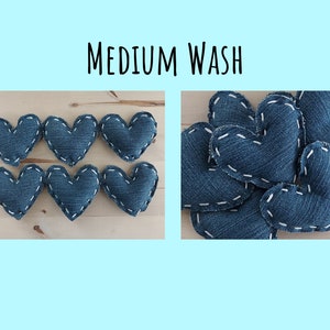 Upcyled Denim Hearts Valentine's Day Decor Heart Decor - Etsy