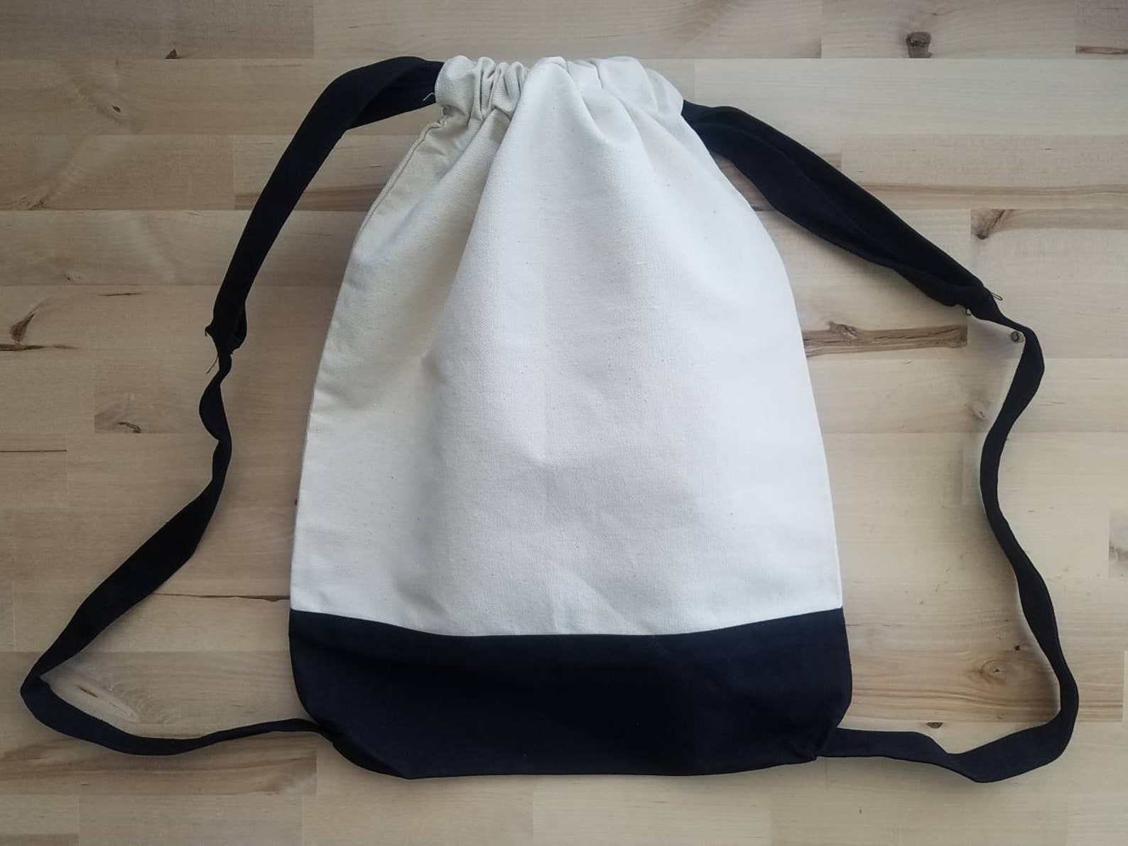 Custom Canvas Cinch Drawstring Bag, Personalized Drawstring Backpack ...