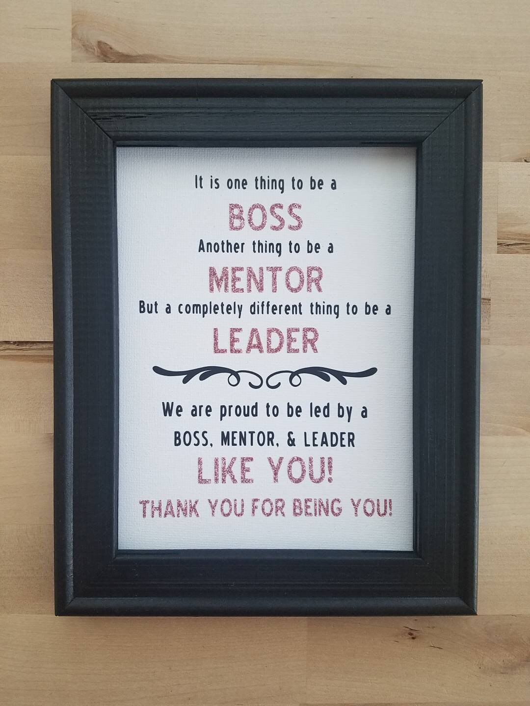 Boss, Mentor, Leader Sign, Gift for Boss, Leadership Sign, Sign for a ...