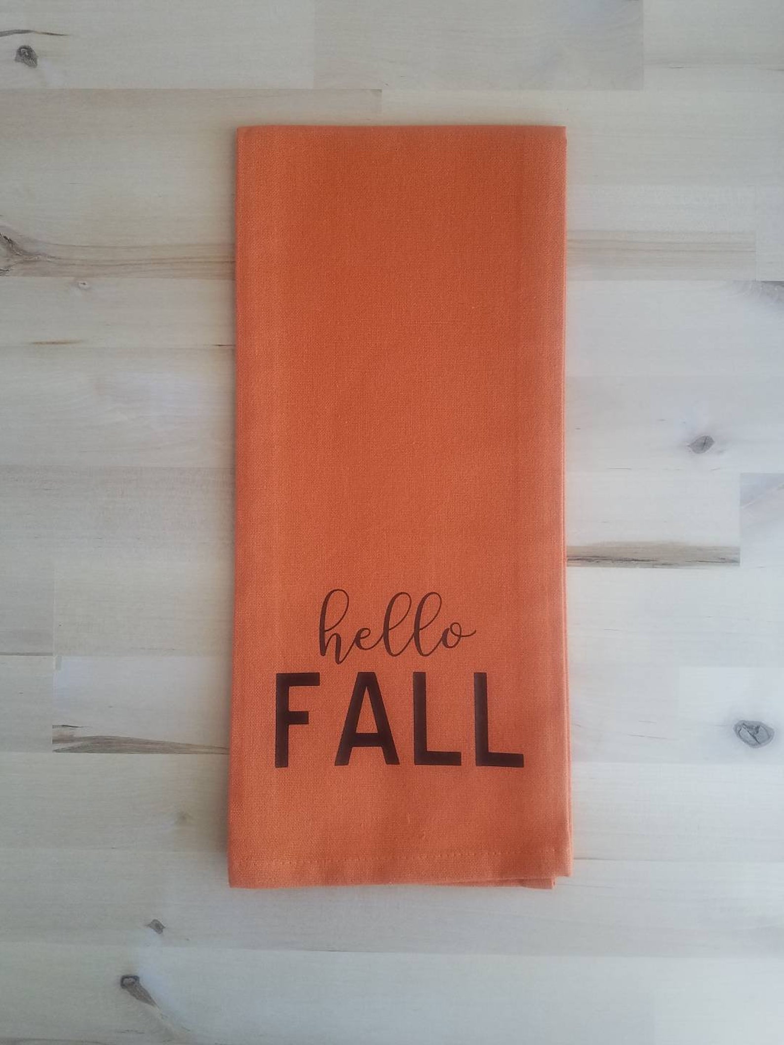 Hello Fall Kitchen Towel Fall Kitchen Decor Dish Towel - Etsy