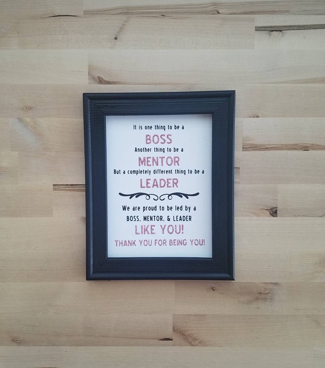 Boss Mentor Leader Sign Gift for Boss Leadership Sign - Etsy
