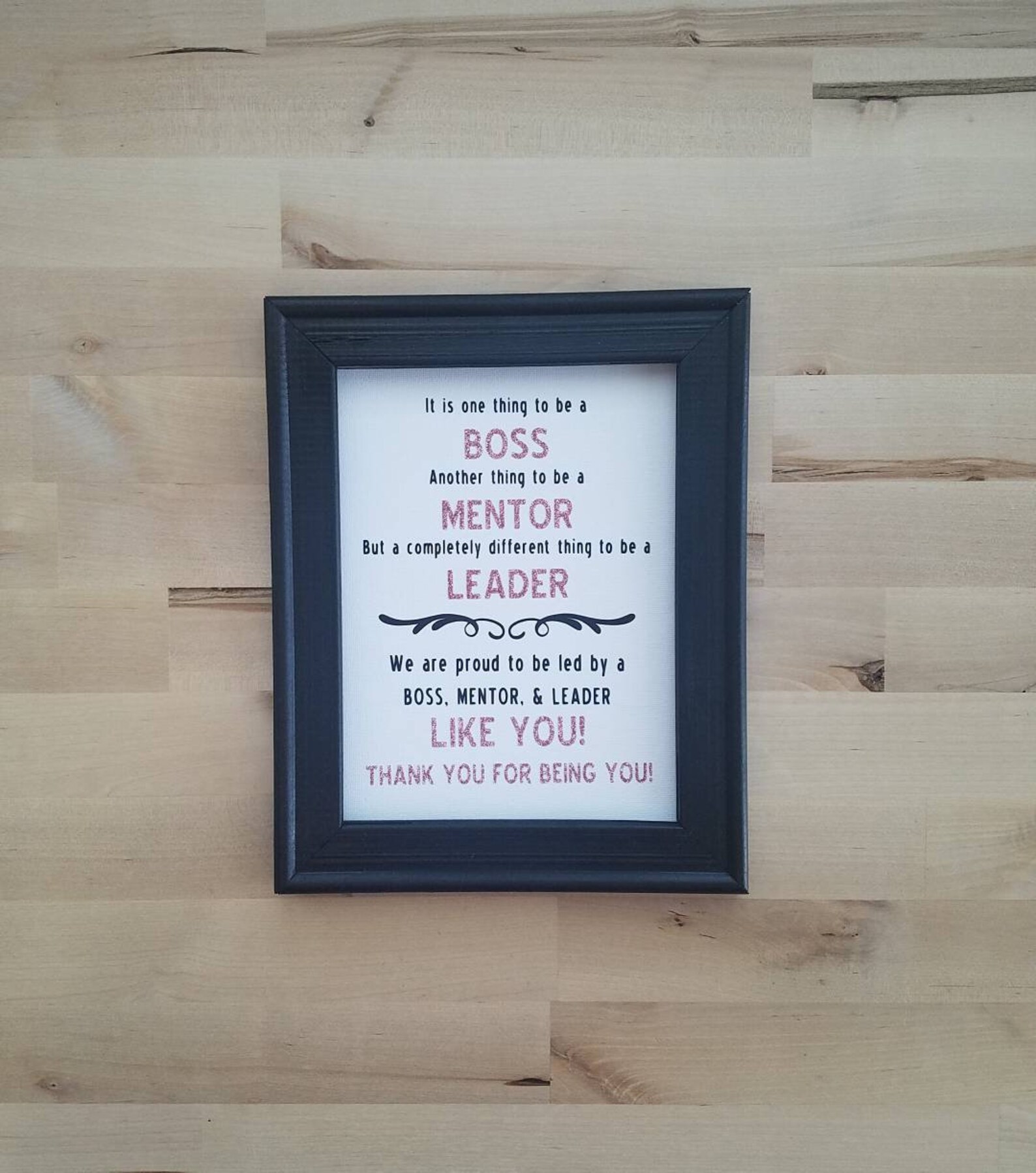 Boss Mentor Leader Sign Gift for Boss Leadership Sign | Etsy