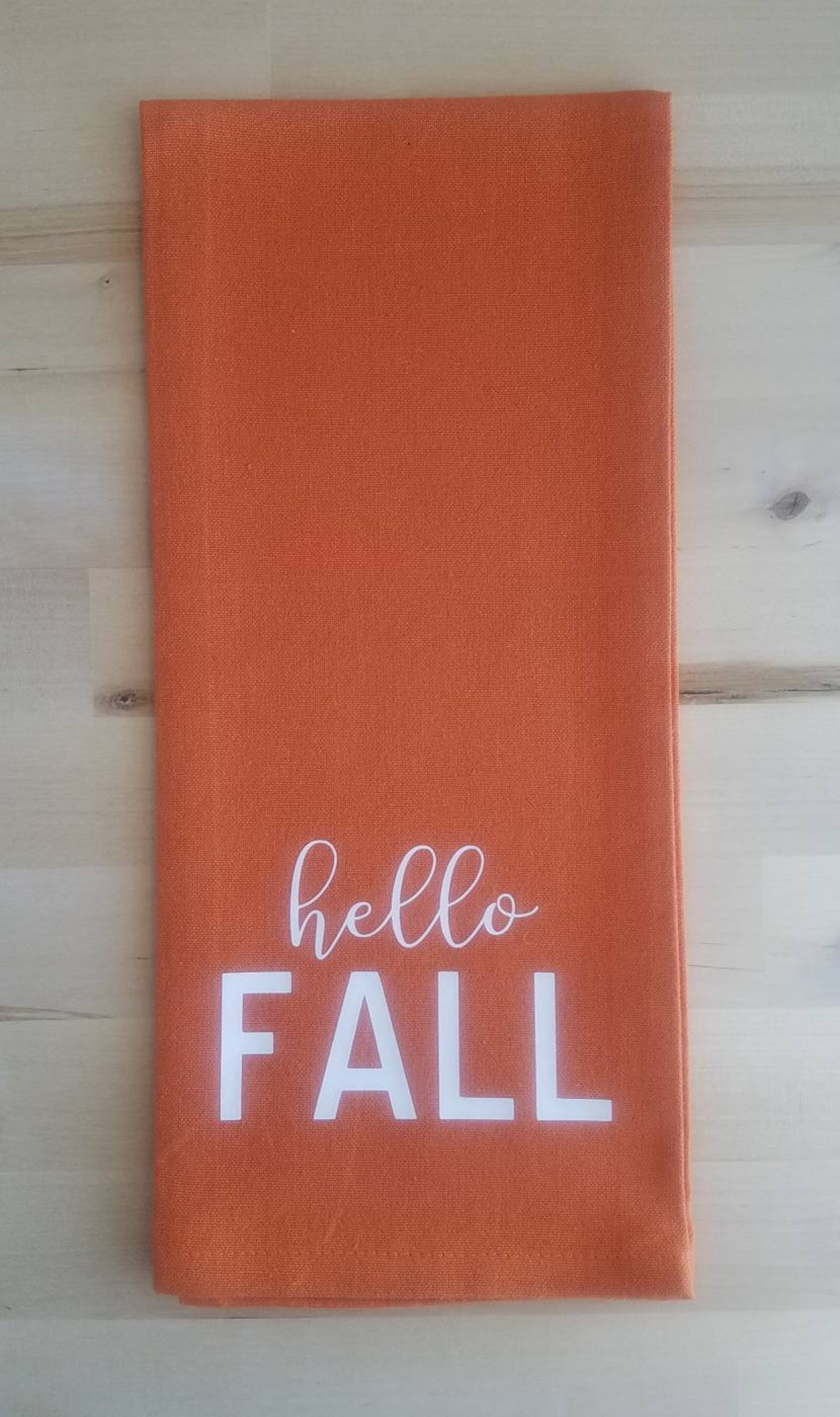 Hello Fall Kitchen Towel Fall Kitchen Decor Dish Towel - Etsy