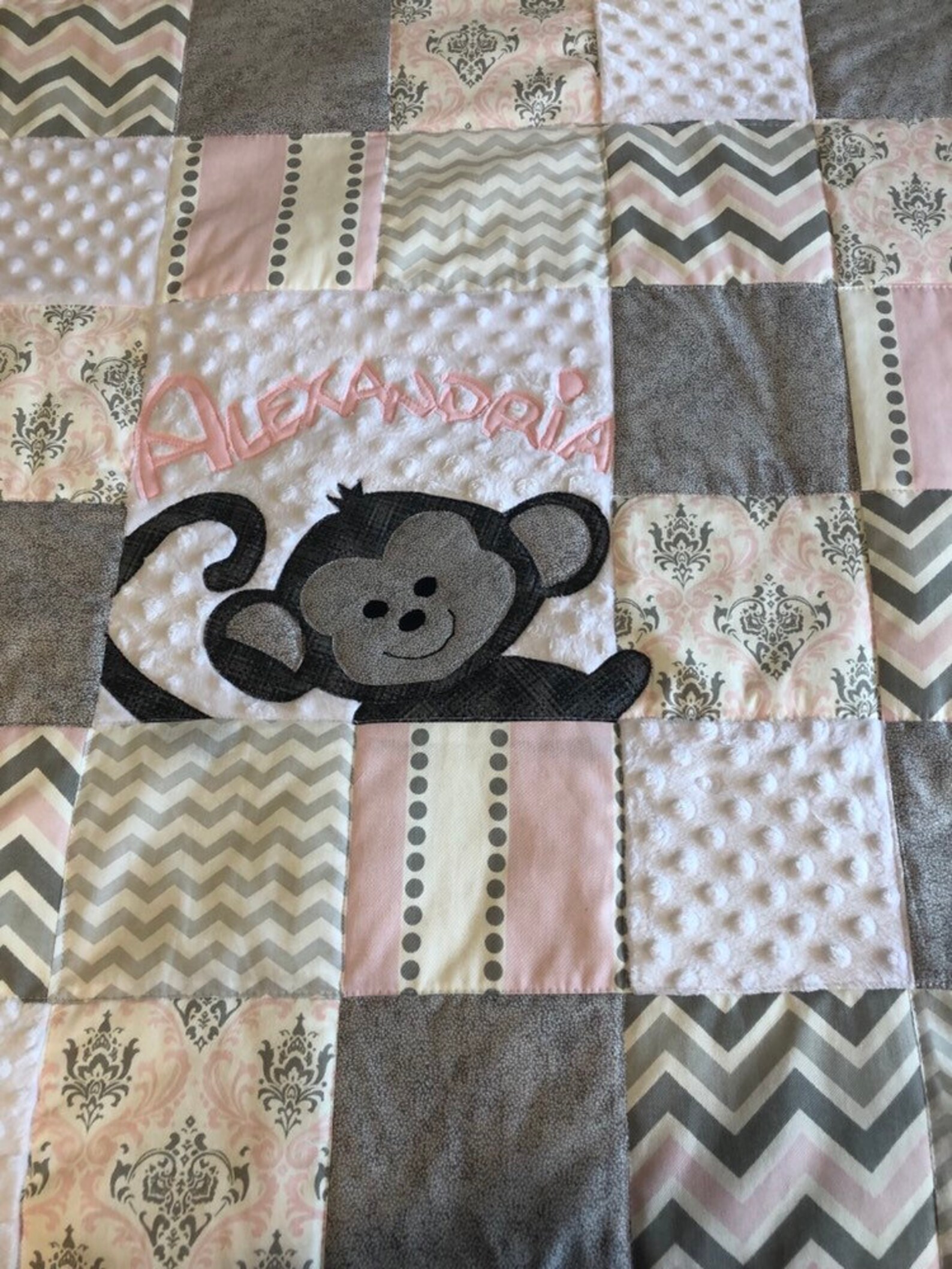 Monkey Baby Quilt - Etsy