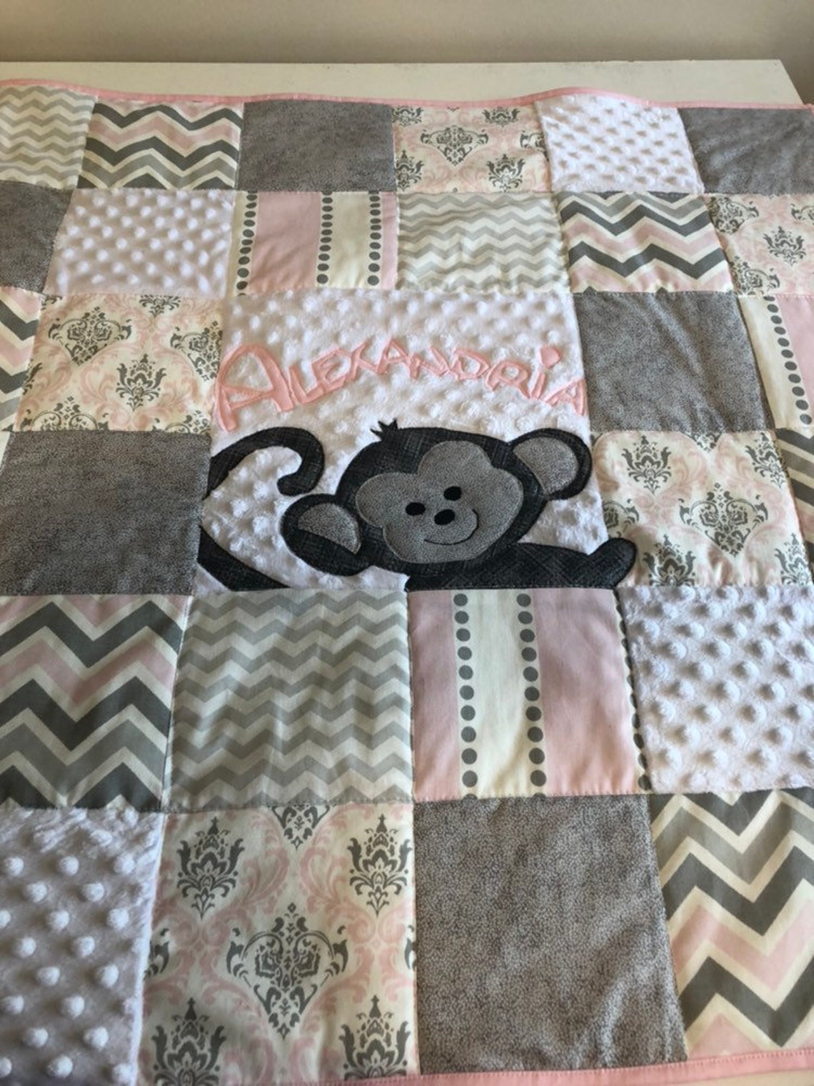 Monkey Baby Quilt - Etsy