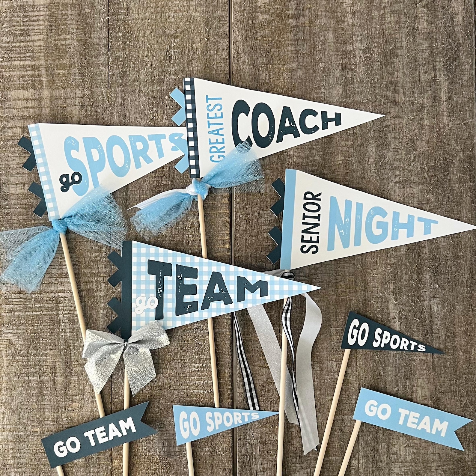 Printable Team Pennant Flags for Party Decor, Centerpieces, Gift Bags ...