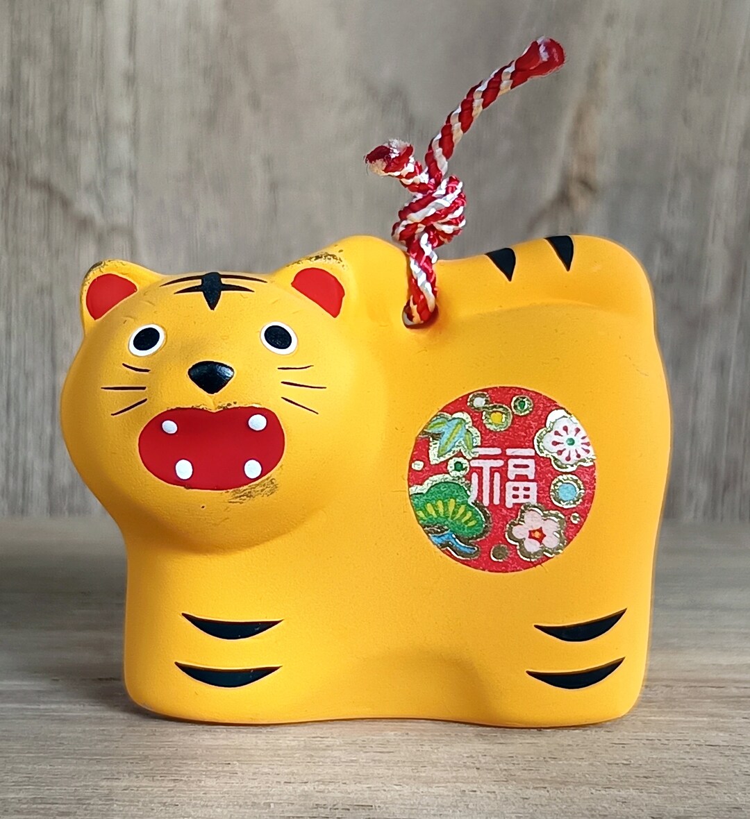 Tiger Bell, Tora Dorei, Japanese Ceramic Vintage Bell, Tiger Formidable ...