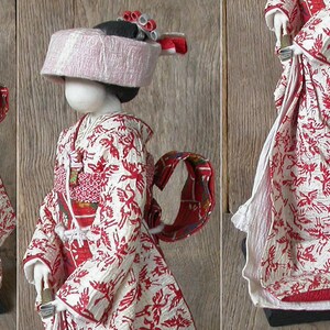 Rare!! Japanese Paper Art, the Art of Washi Ningyo, Washi Paper Doll ...