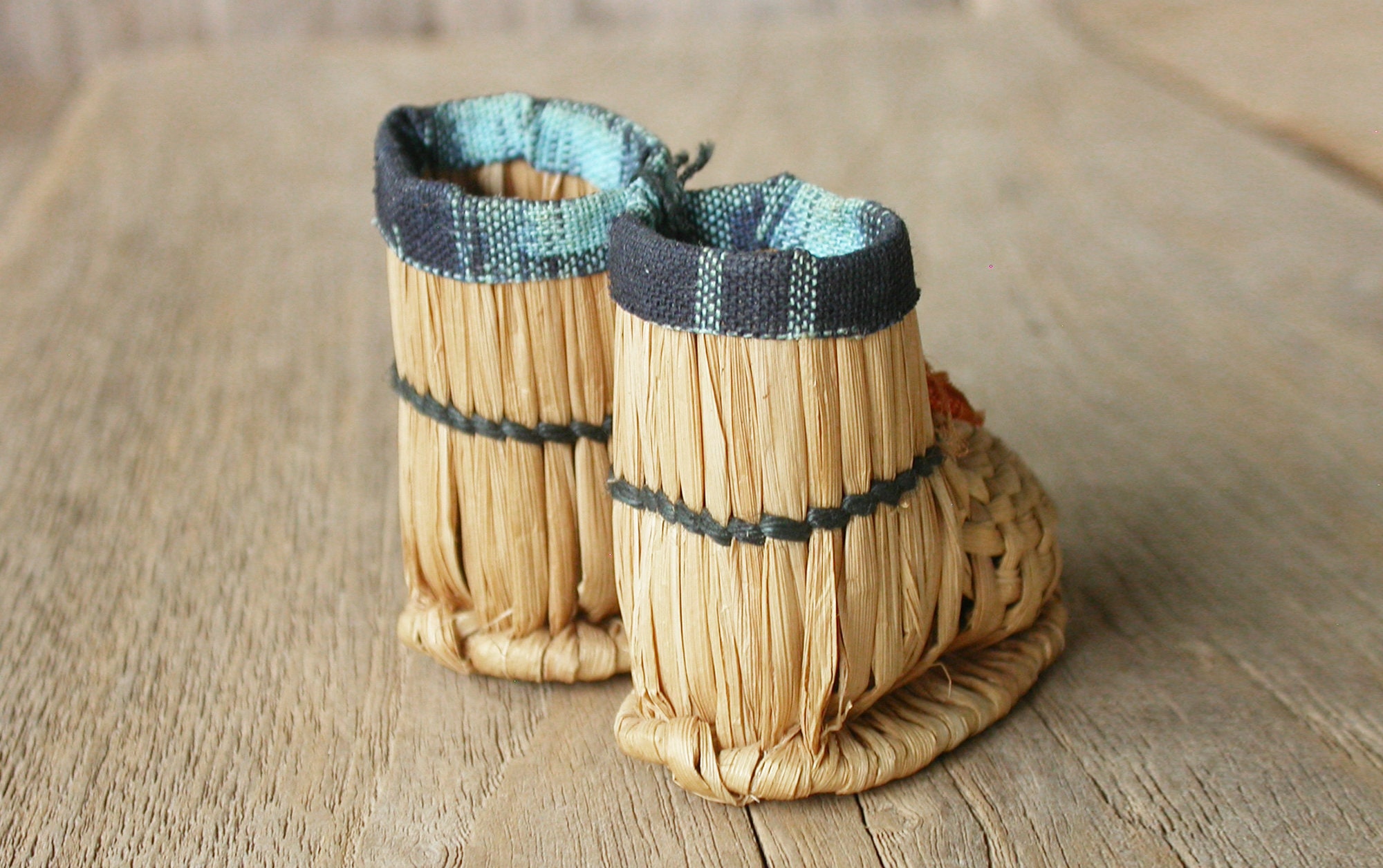 Japanese Straw Shoes Straw Boots H 1.9 Inches | Etsy