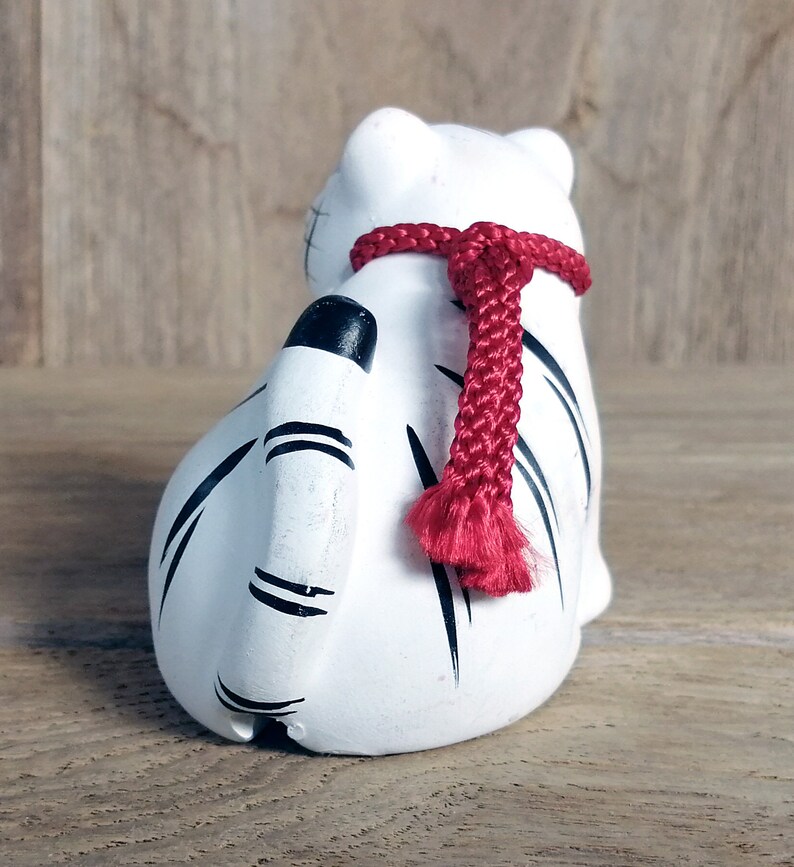 Tiger Bell, Tora Dorei, Japanese Ceramic Vintage Bell, White Tiger Doll ...
