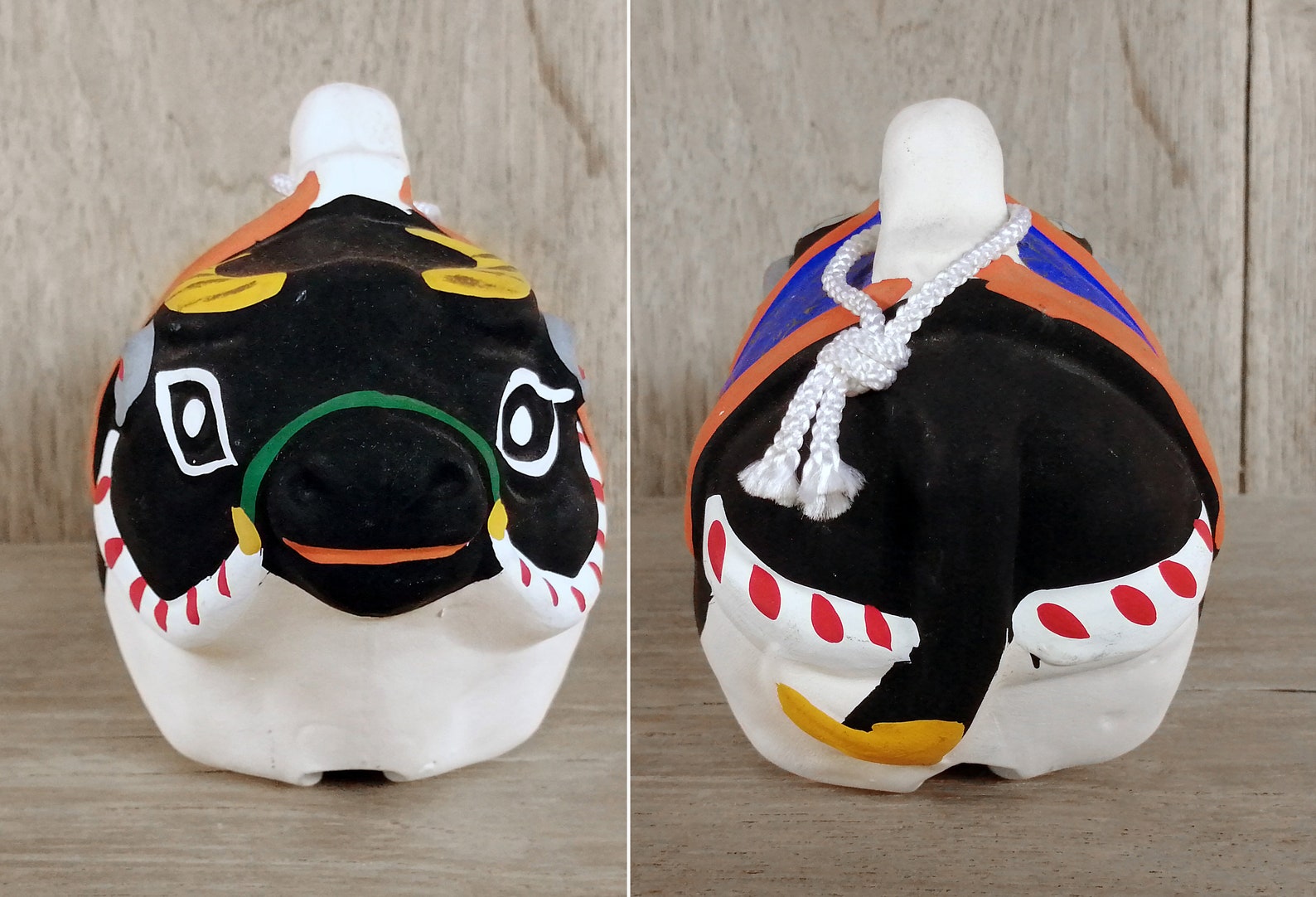 Vintage Japanese Ushi Dorei Clay Bell – Zodiac Ox Ceramic Bell Tall 4 ...