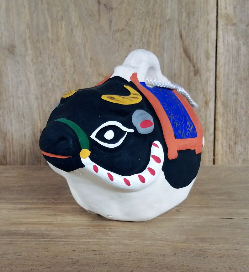 Vintage Japanese Ushi Dorei Clay Bell – Zodiac Ox Ceramic Bell Tall 4 ...