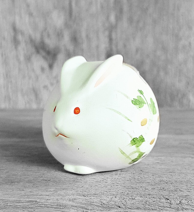 Rabbit Bell, Usagi Dorei, White Rabbit, Japanese Clay Bell, Vintage ...