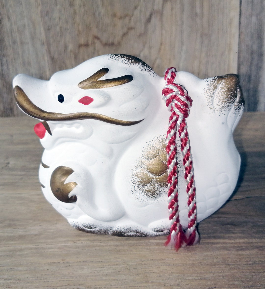 White Dragon Bell, Dorei Tatsu, Japanese Ceramic Bell, Vintage Bell ...