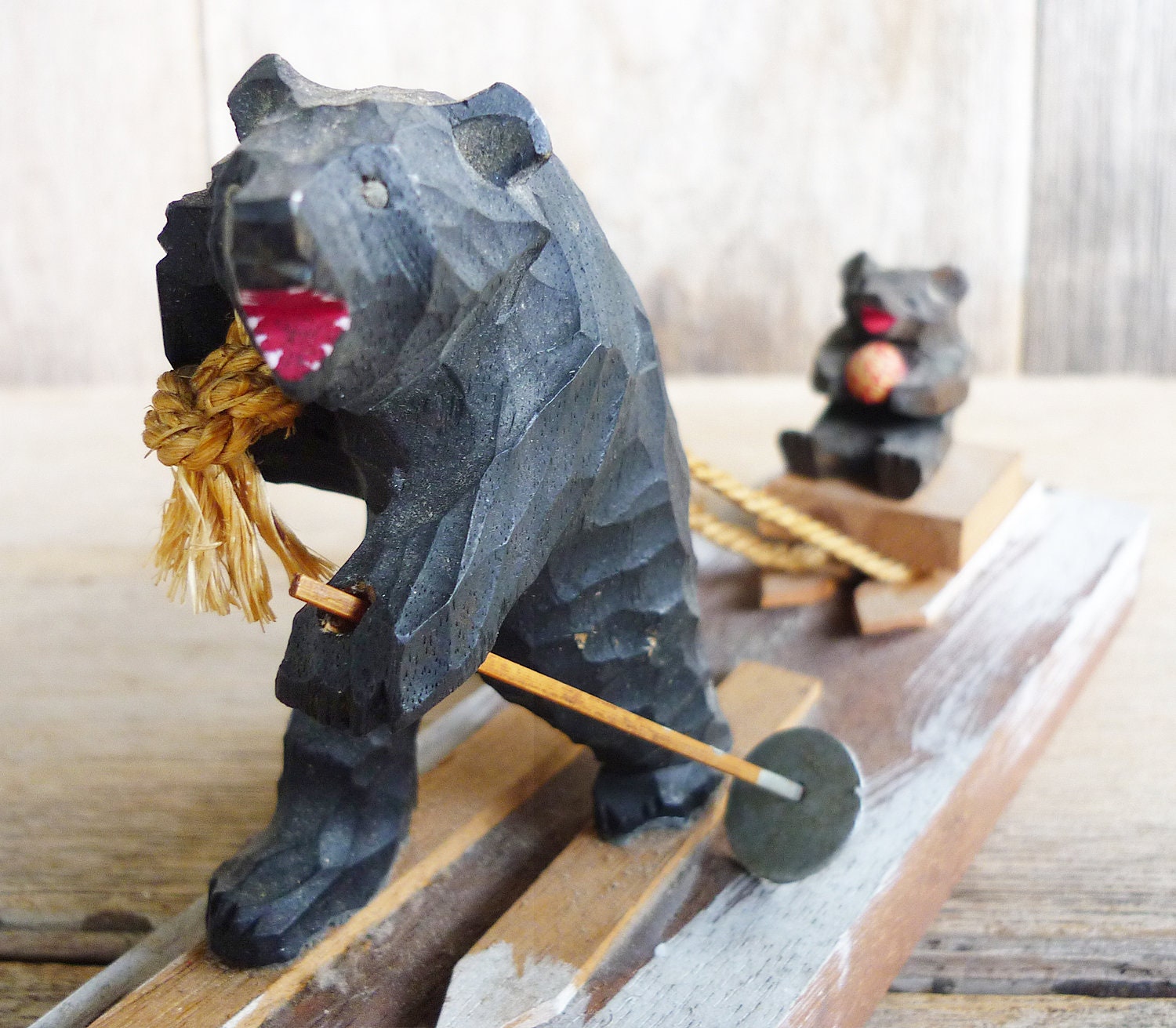 Ussuri Brown Bear, Hokkaido Brown Bear, Wooden Toy, Grizzly Ussuri Brown Bear, Hokkaido Brown Bear, Wooden Toy, Grizzly