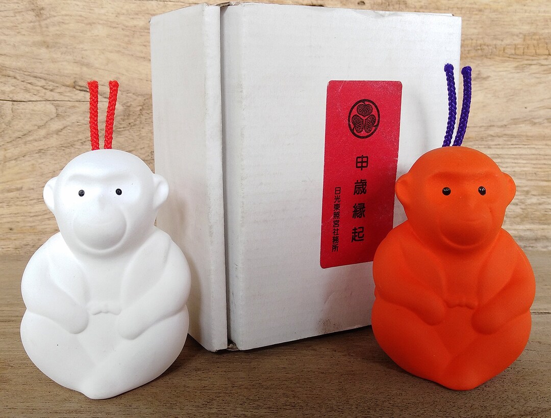 Monkey Bells, Dorei Saru Bell, Gorilla, Japanese, Ceramic Bell, Vintage ...