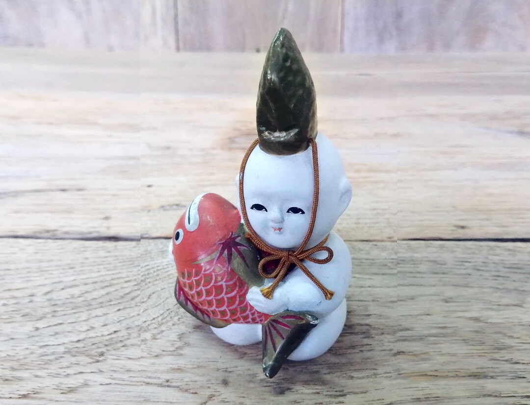 Gosho Doll, Gosha Ningyo, Japanese Vintage Doll, Japanese Boy Holds Sea ...