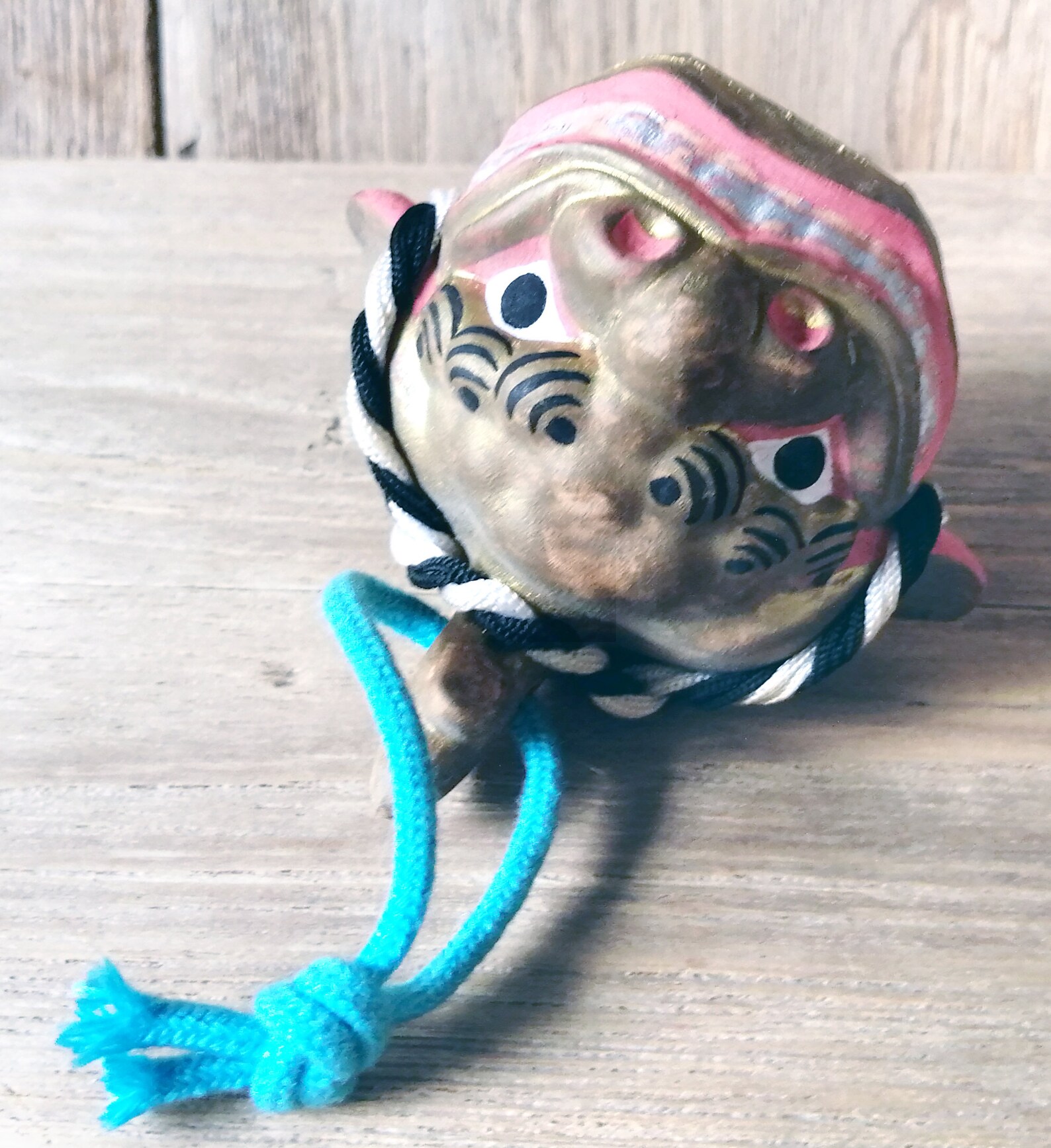 Ryu Shishi, Dragon Head Bell With Golden Horn, Japanese Vintage Ceramic ...